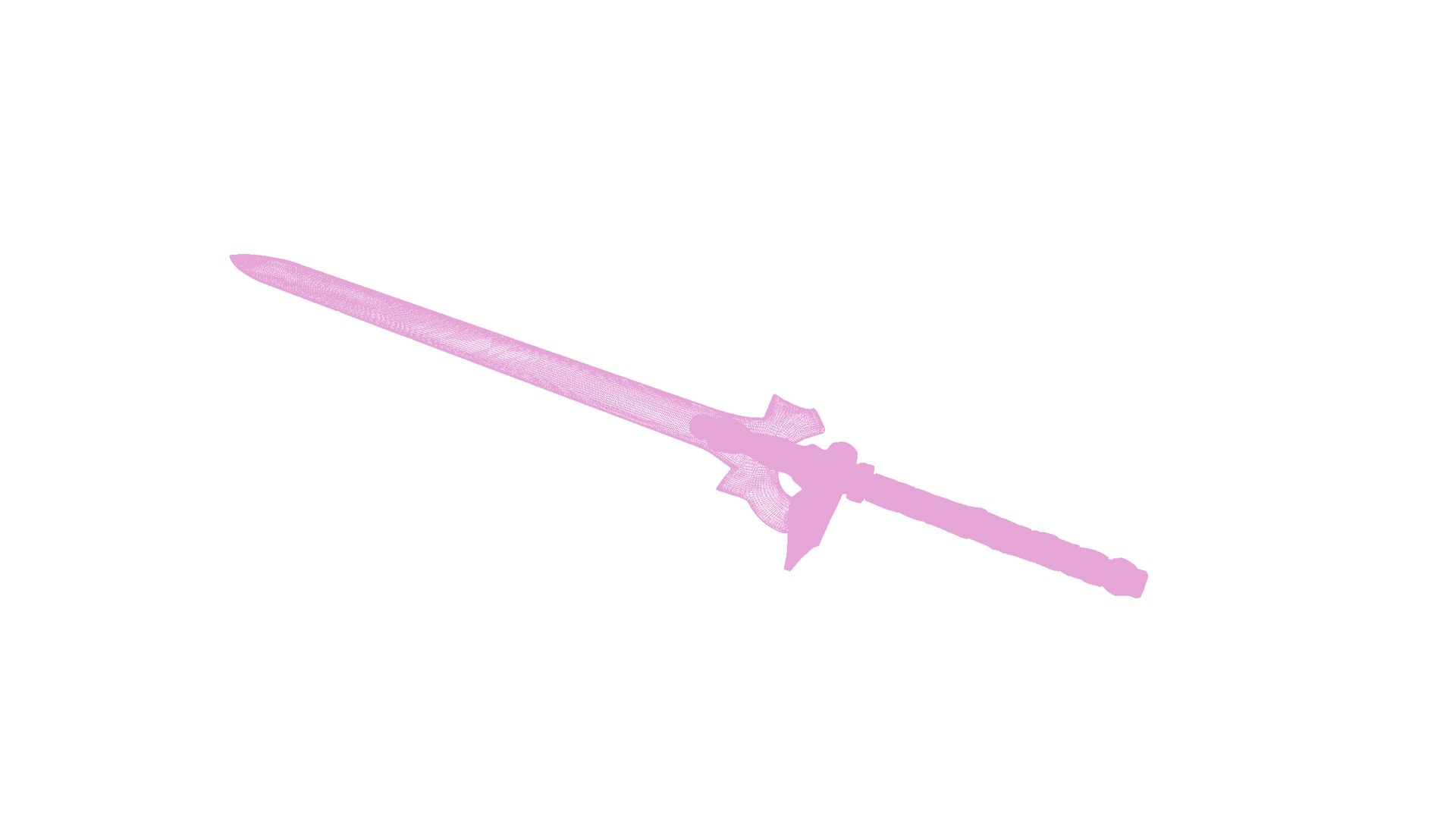 Aged Sword The Elucidator From Kirito Sword Art Online 3D Model ...