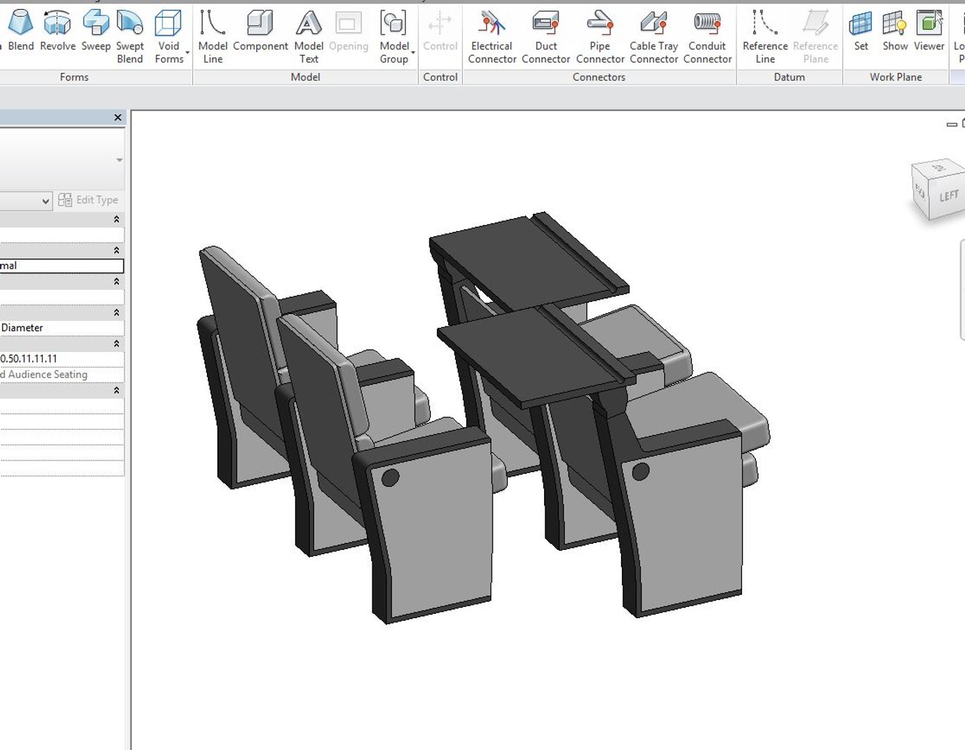 Revit Auditorium Chair 3D Model - TurboSquid 1283816