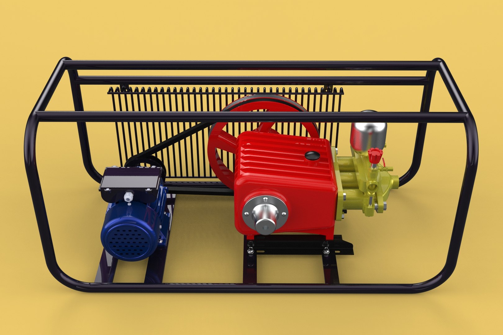 ELECTRIC PLUNGER PUMP MOTOR SPRAYER PRESSURE WATER JET CAR WASH 3D ...
