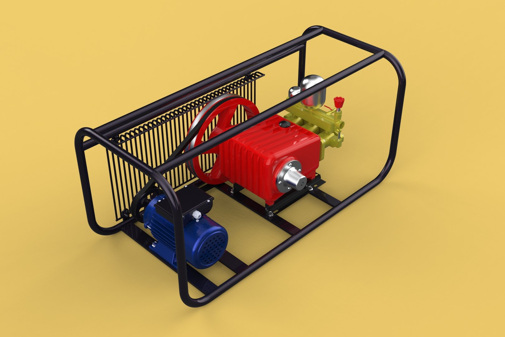 ELECTRIC PLUNGER PUMP MOTOR SPRAYER PRESSURE WATER JET CAR WASH 3D ...