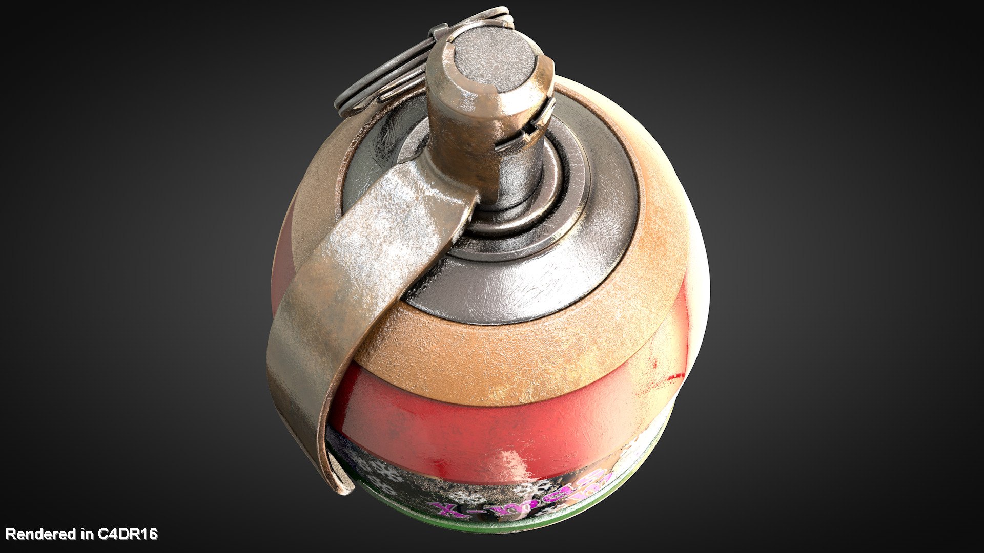 3D Christmas X-mas Grenade - TurboSquid 1829836