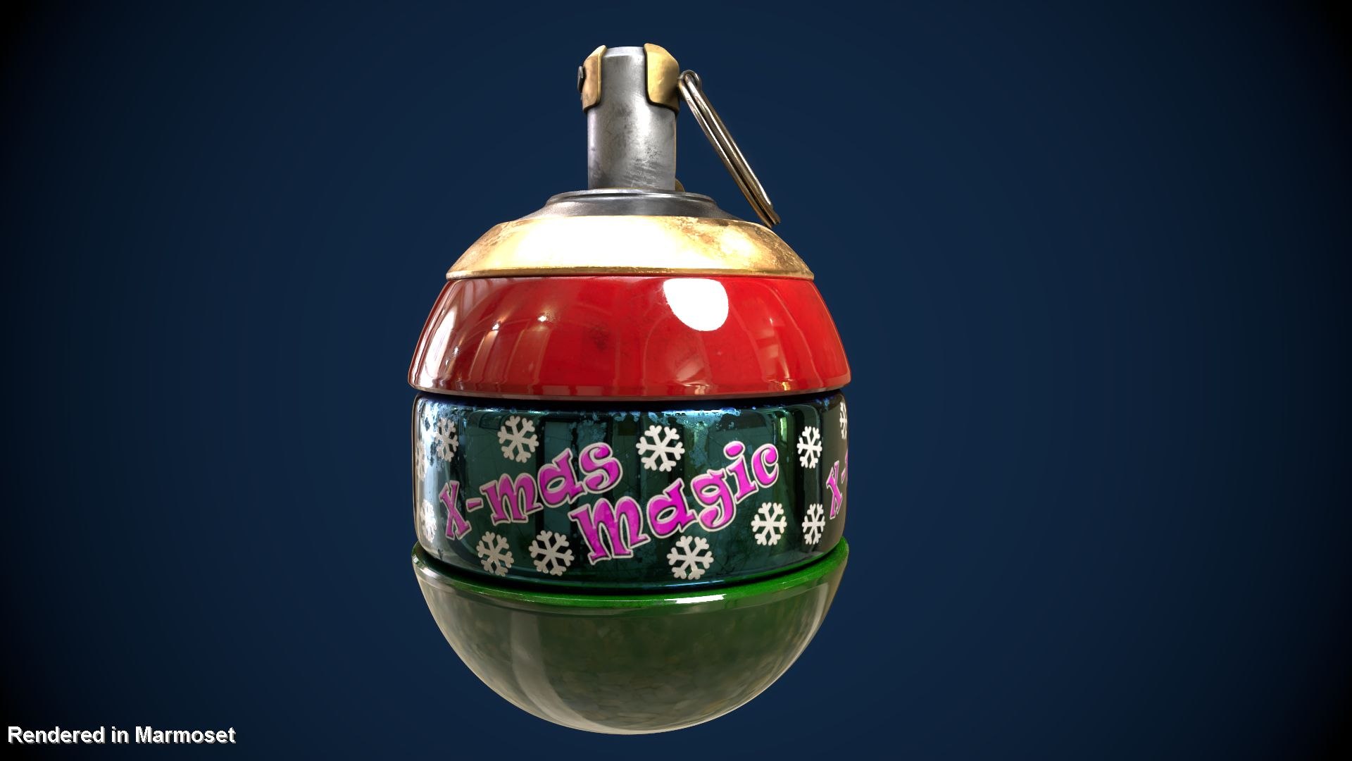 3D Christmas X-mas Grenade - TurboSquid 1829836