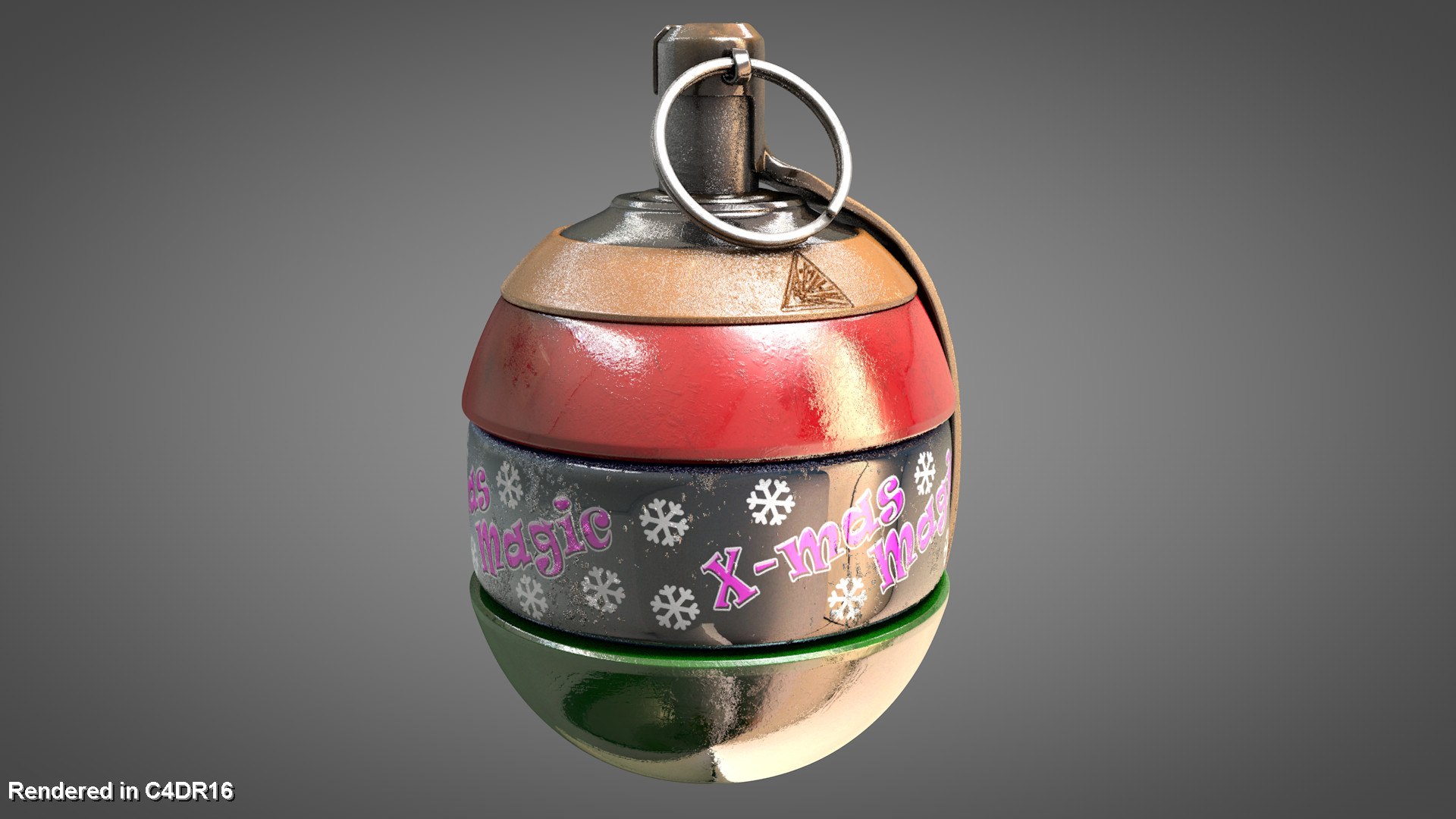 3D Christmas X-mas Grenade - TurboSquid 1829836