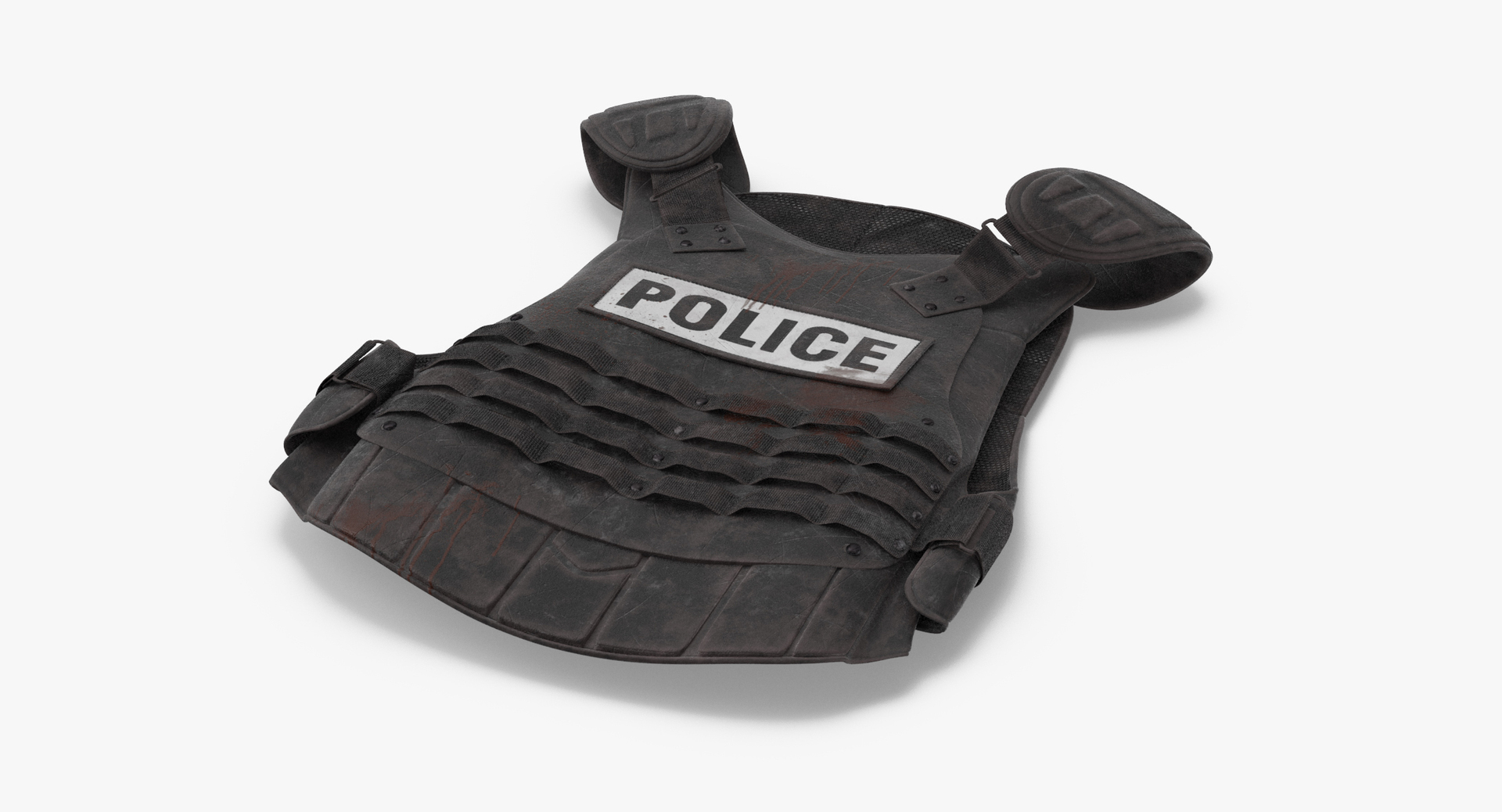 Bloody Police Riot Gear 3d Model