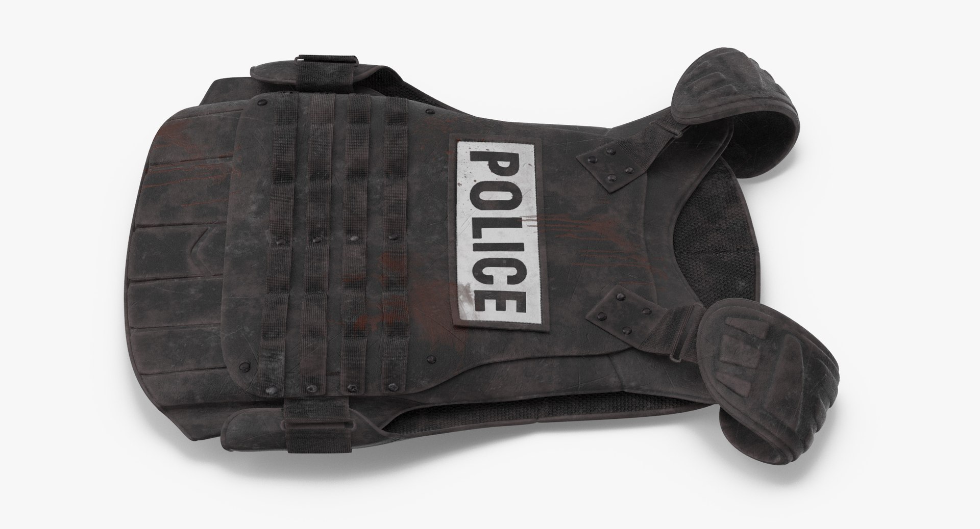 Bloody Police Riot Gear 3d Model