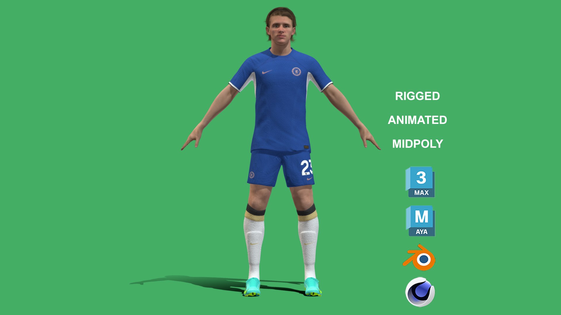 3D Chelsea Squad Season 2023-2024 Part 1 11 Players Model - TurboSquid 2145704