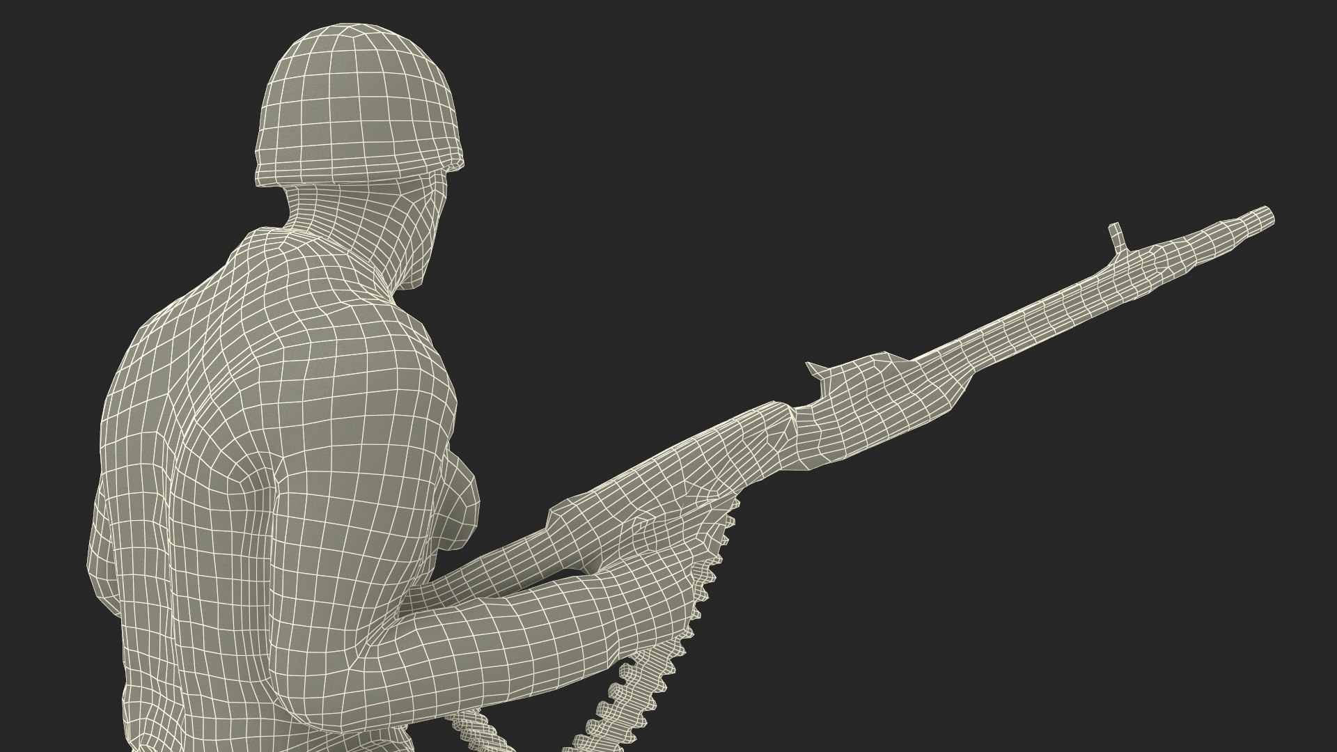 Miniature Toy Soldier With Machine Gun Model - TurboSquid 2197342