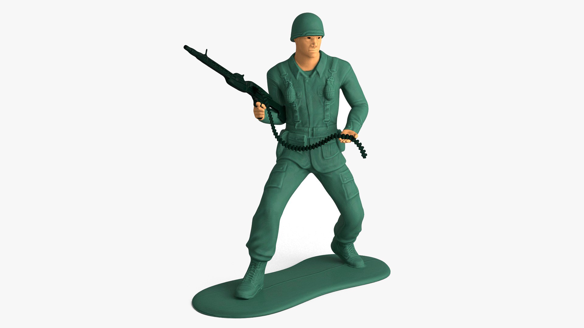 Miniature Toy Soldier With Machine Gun Model - TurboSquid 2197342