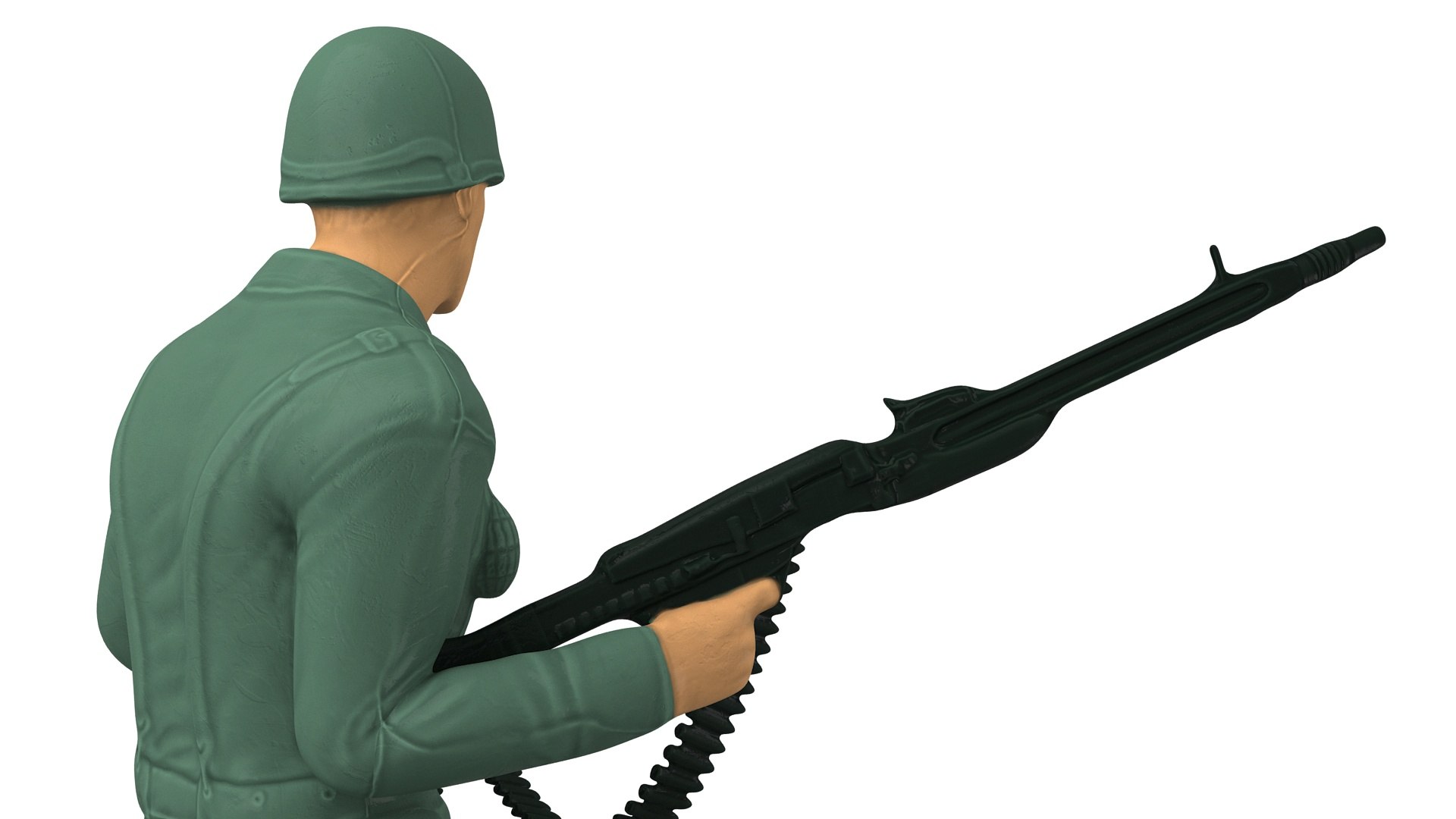 Miniature Toy Soldier With Machine Gun Model - TurboSquid 2197342