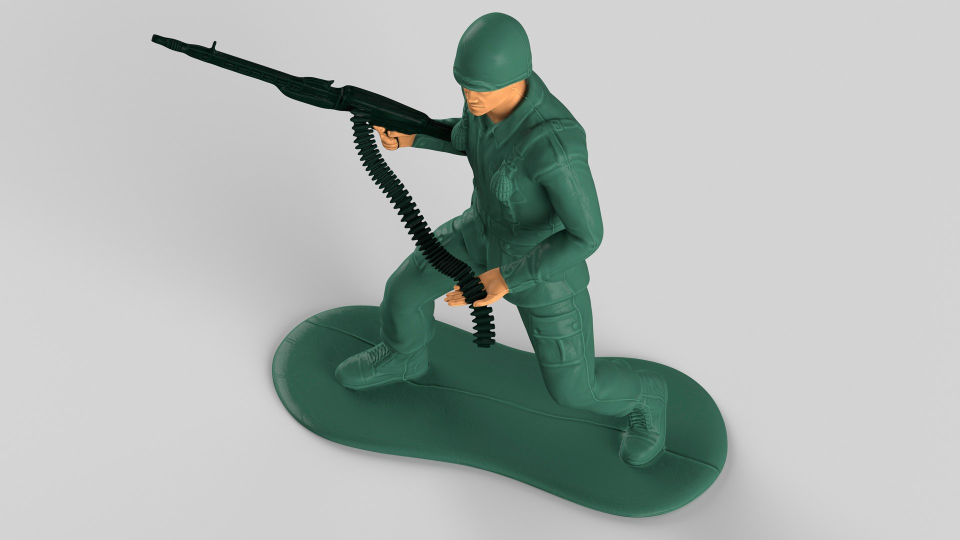 Miniature Toy Soldier With Machine Gun Model - TurboSquid 2197342