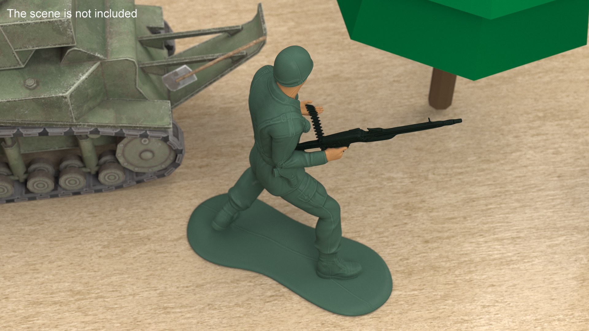 Miniature Toy Soldier With Machine Gun Model - TurboSquid 2197342
