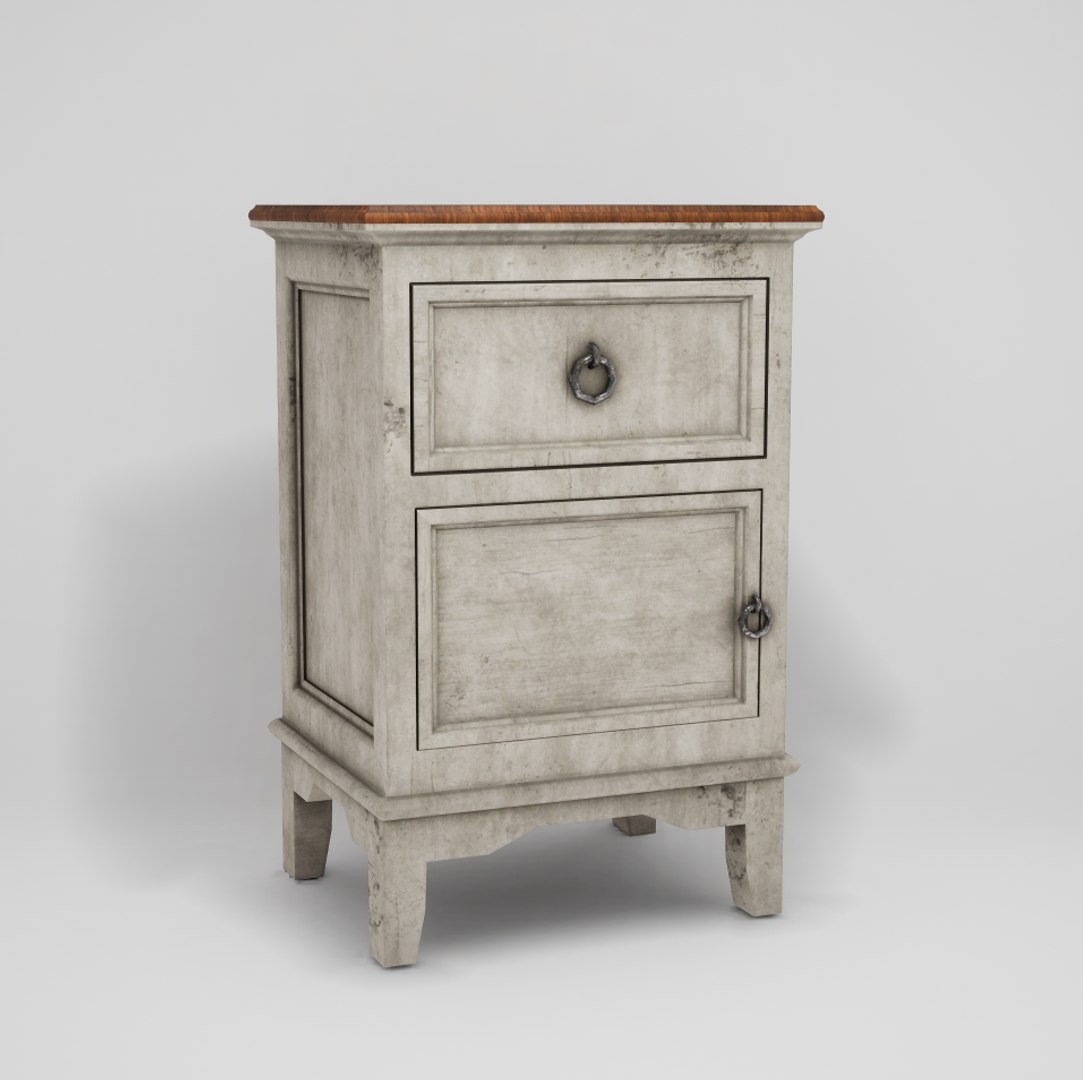 Bedside table realistic model - TurboSquid 1359306