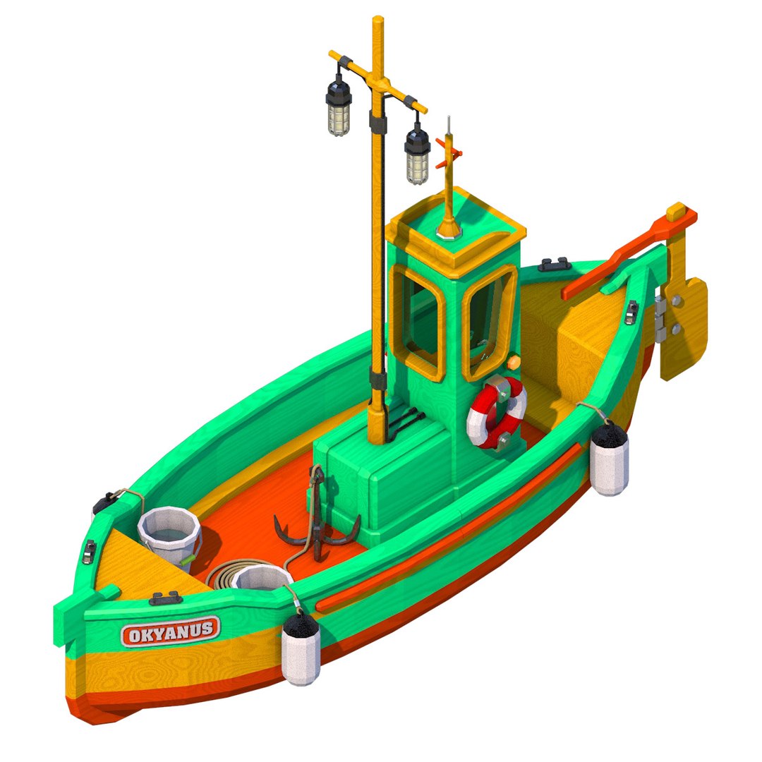 3D Fisher Boat Model - TurboSquid 2142687