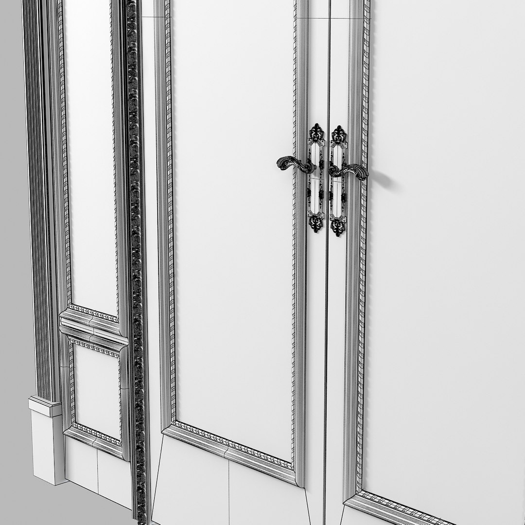 Luxury Double Door 3d Model