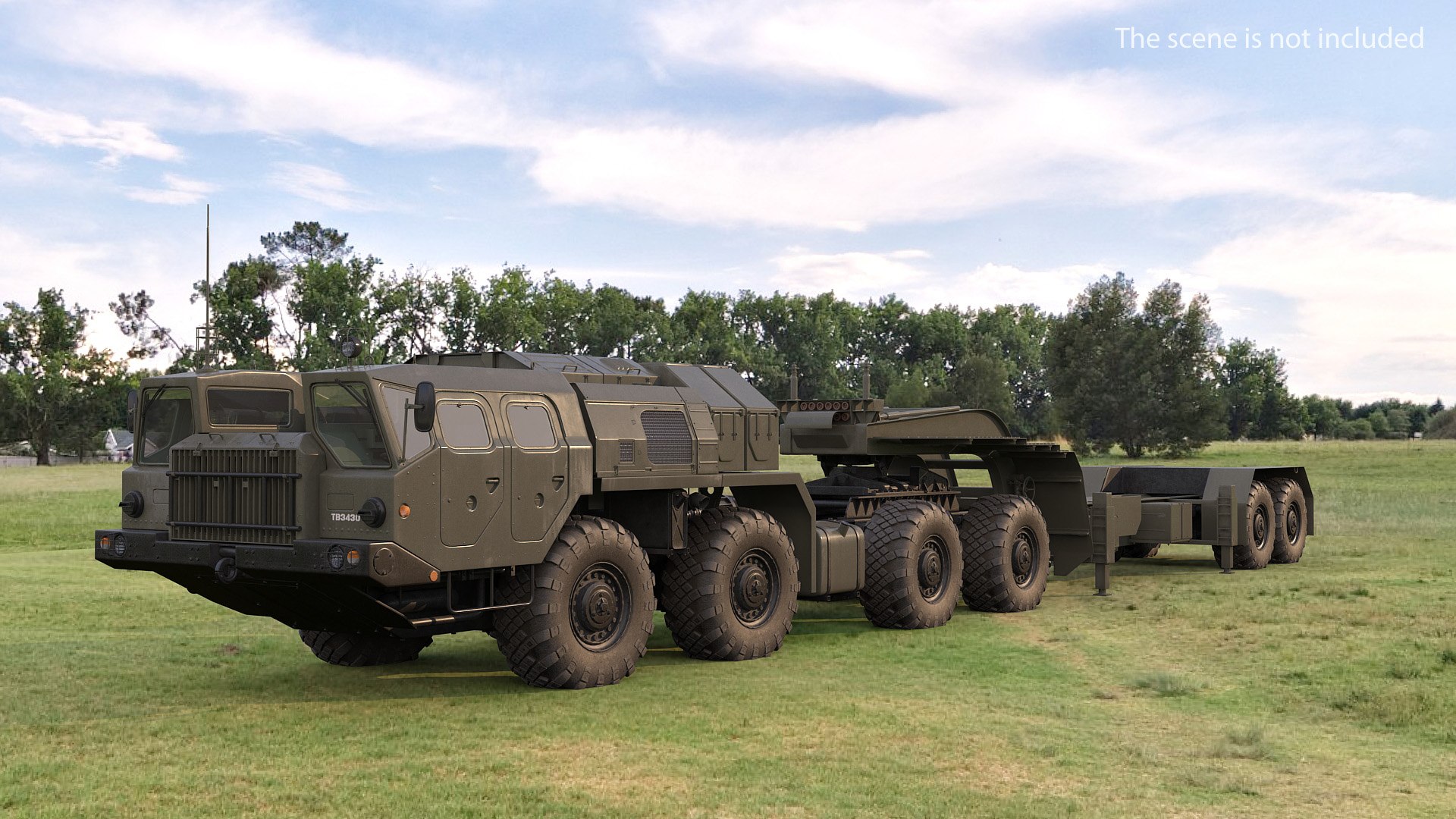 Maz 74106 Trailer Green 3D Model - TurboSquid 1654513