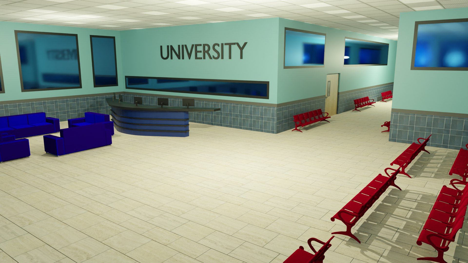 3D University Interior - TurboSquid 2140289