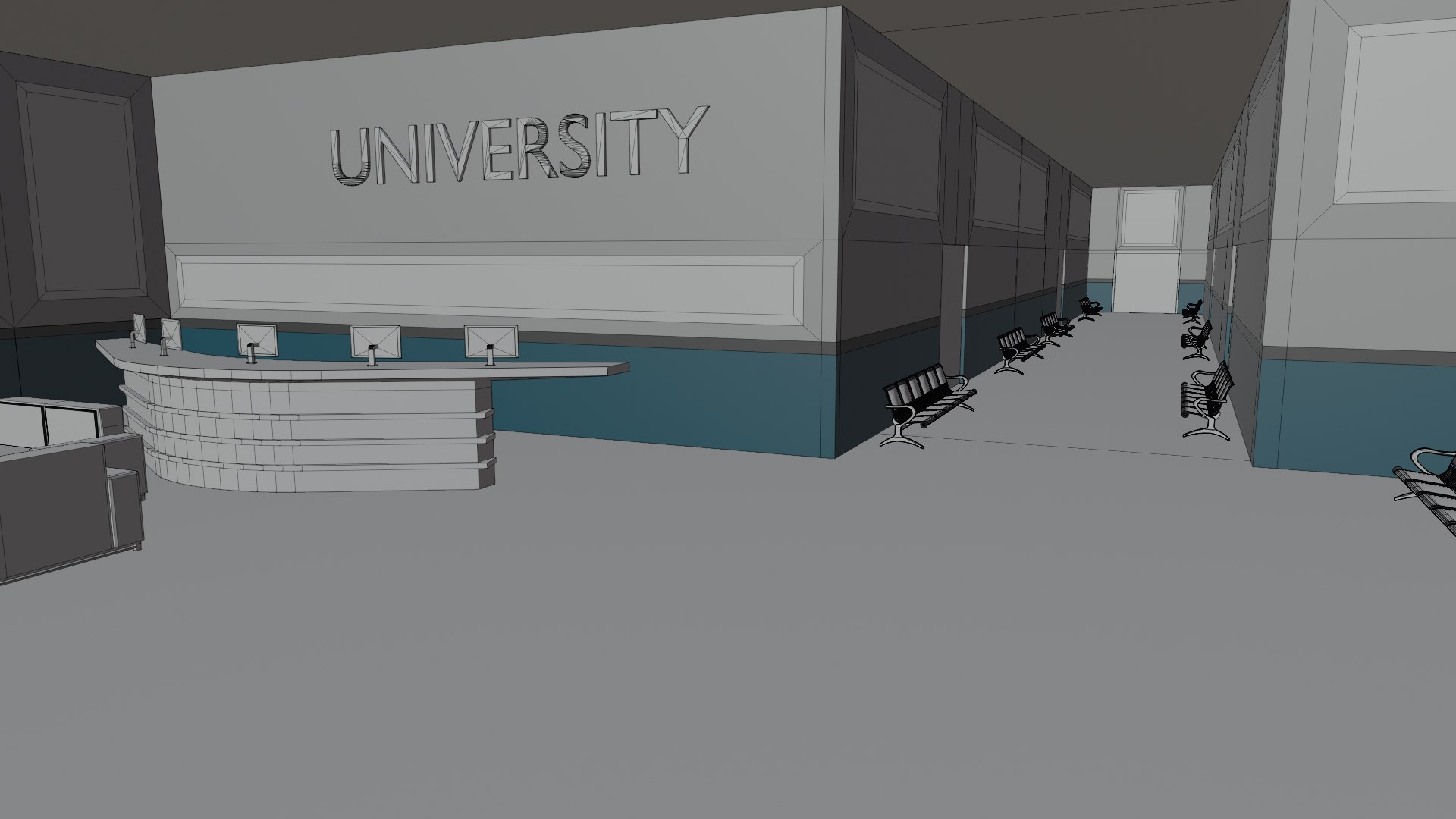 3D University Interior - TurboSquid 2140289
