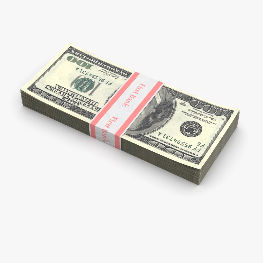 3D dollars stack - TurboSquid 1247313
