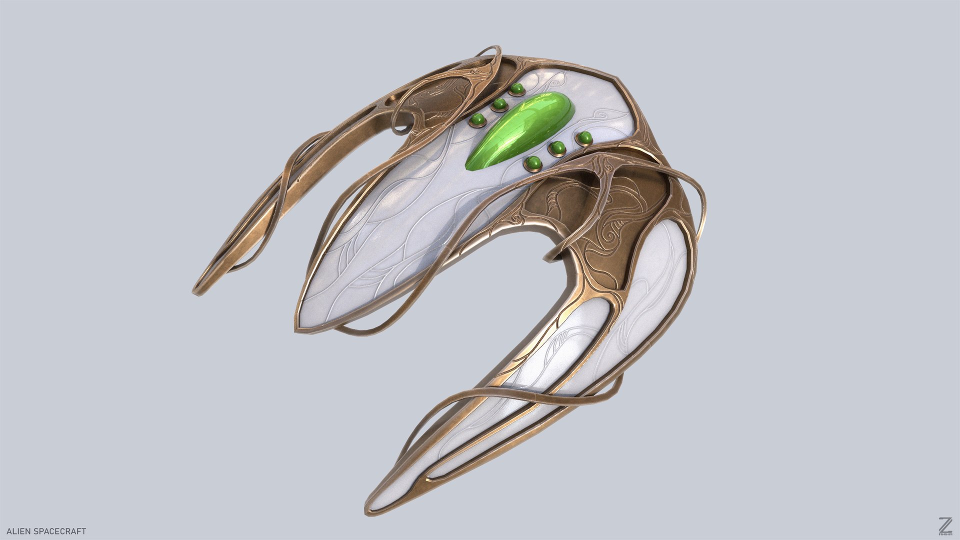 3D Alien Spacecraft Model - TurboSquid 2382233