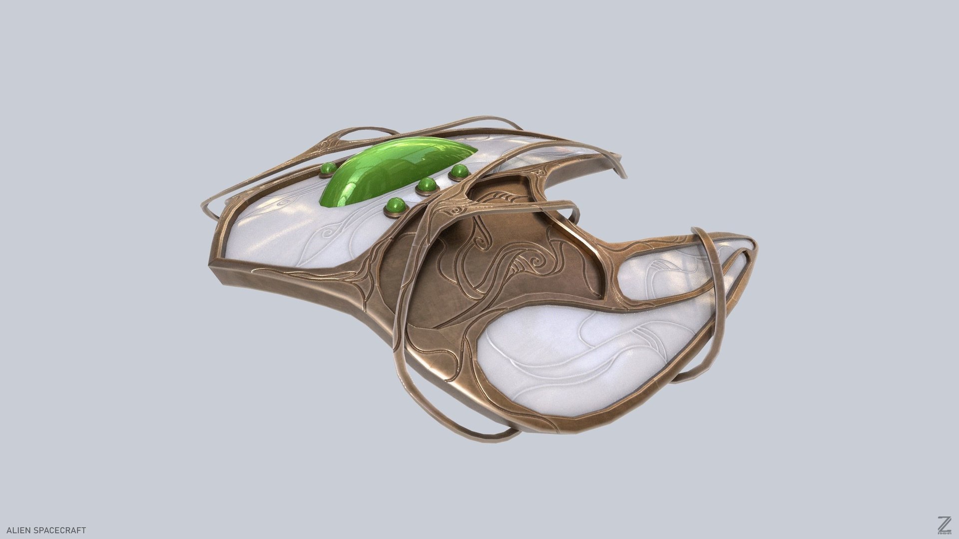 3D Alien Spacecraft Model - TurboSquid 2382233