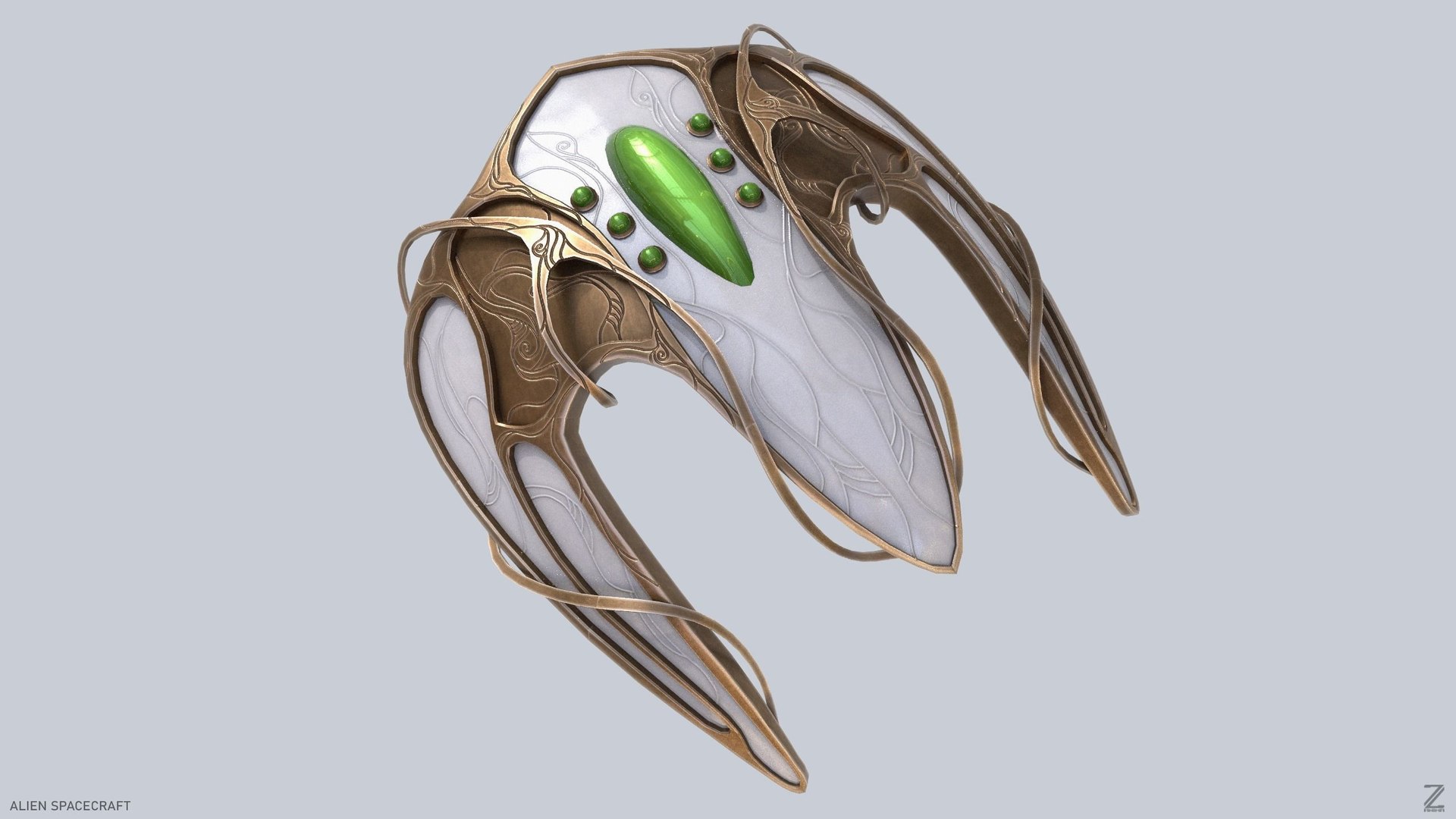 3D Alien Spacecraft Model - TurboSquid 2382233