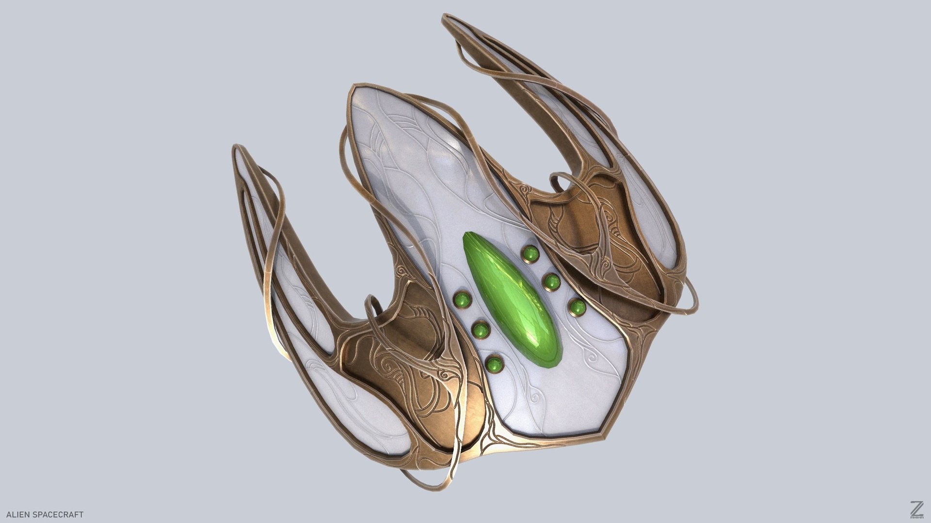 3D Alien Spacecraft Model - TurboSquid 2382233