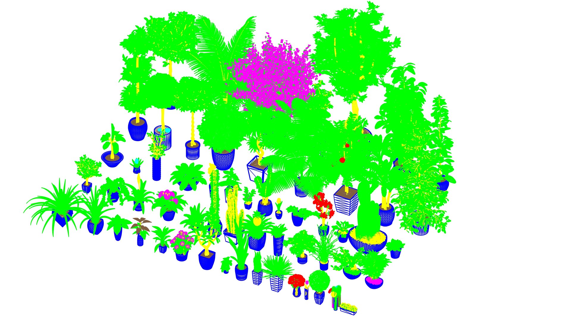3D Plants Family Revit Model - TurboSquid 2258749