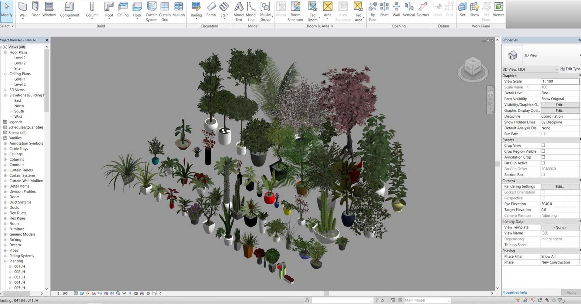 3D Plants Family Revit Model - TurboSquid 2258749