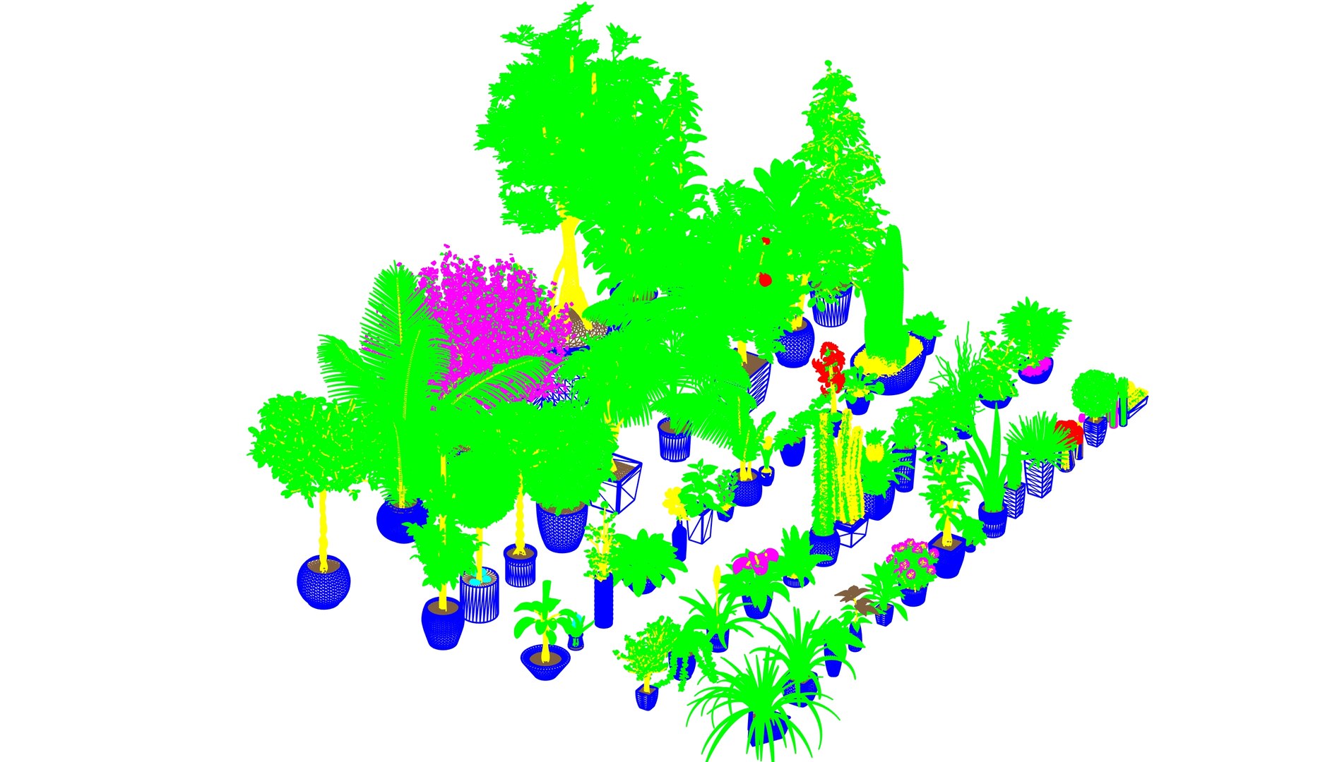 3D Plants Family Revit Model - TurboSquid 2258749