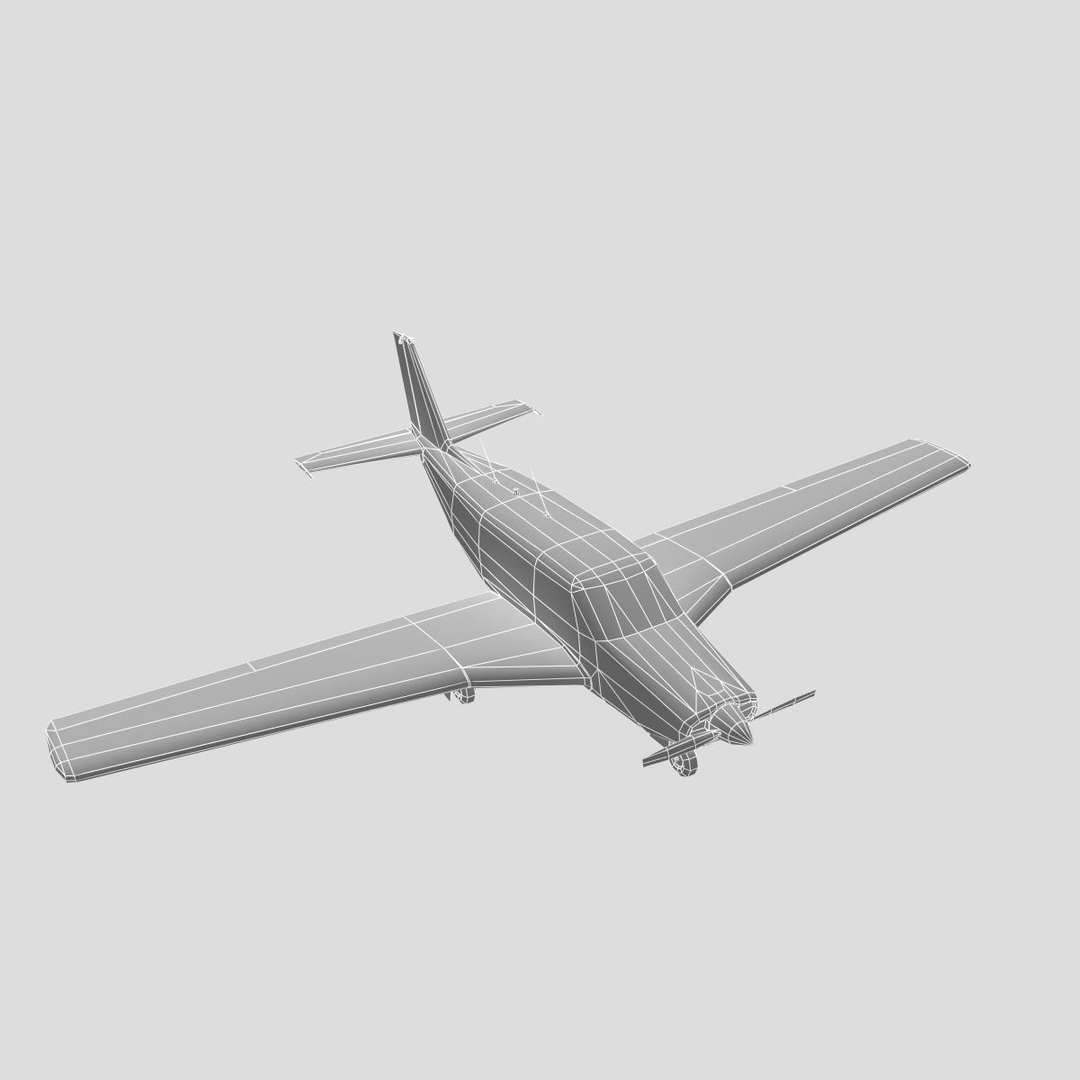 3ds Max Piper Comanche Low-poly