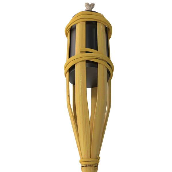 bamboo tiki torch 3d model