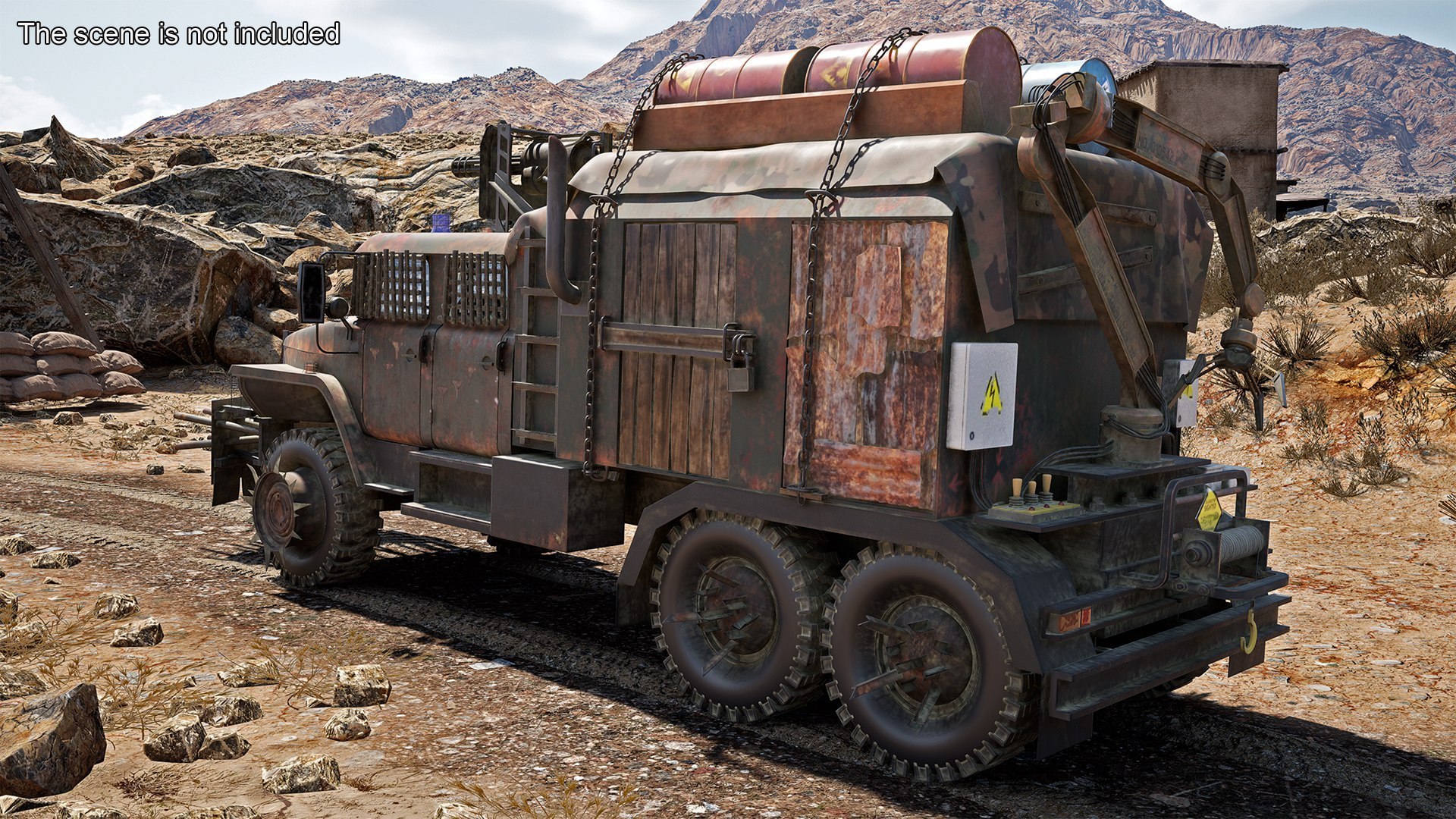 Zombie With Apocalyptic Truck Rigged Collection For Maya Model ...