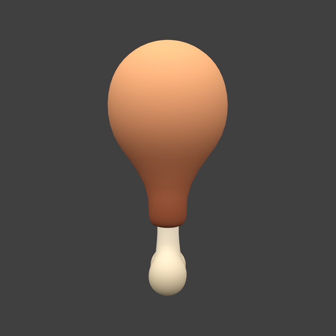 Cartoon Chicken Leg 3D - TurboSquid 1934323