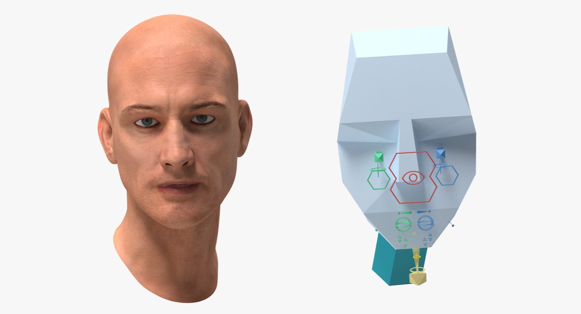 3D Male Head 6 Rigged Model - TurboSquid 1196758