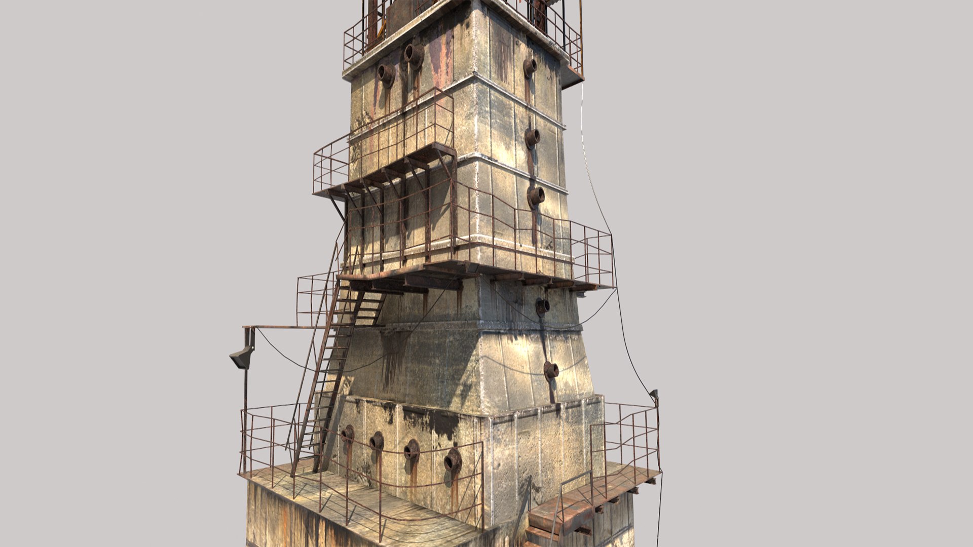Factory Tower 3D - TurboSquid 1689117