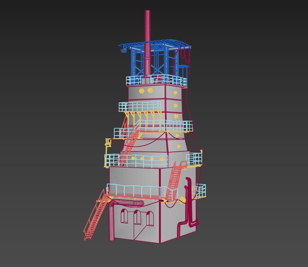 Factory tower 3D - TurboSquid 1689117