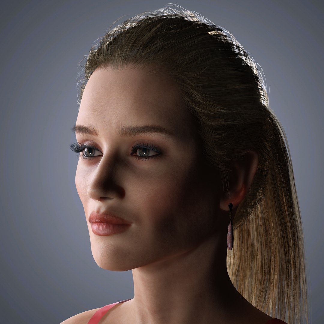 Rosie Huntington Character 3D Model Low-poly 3D - TurboSquid 2321218