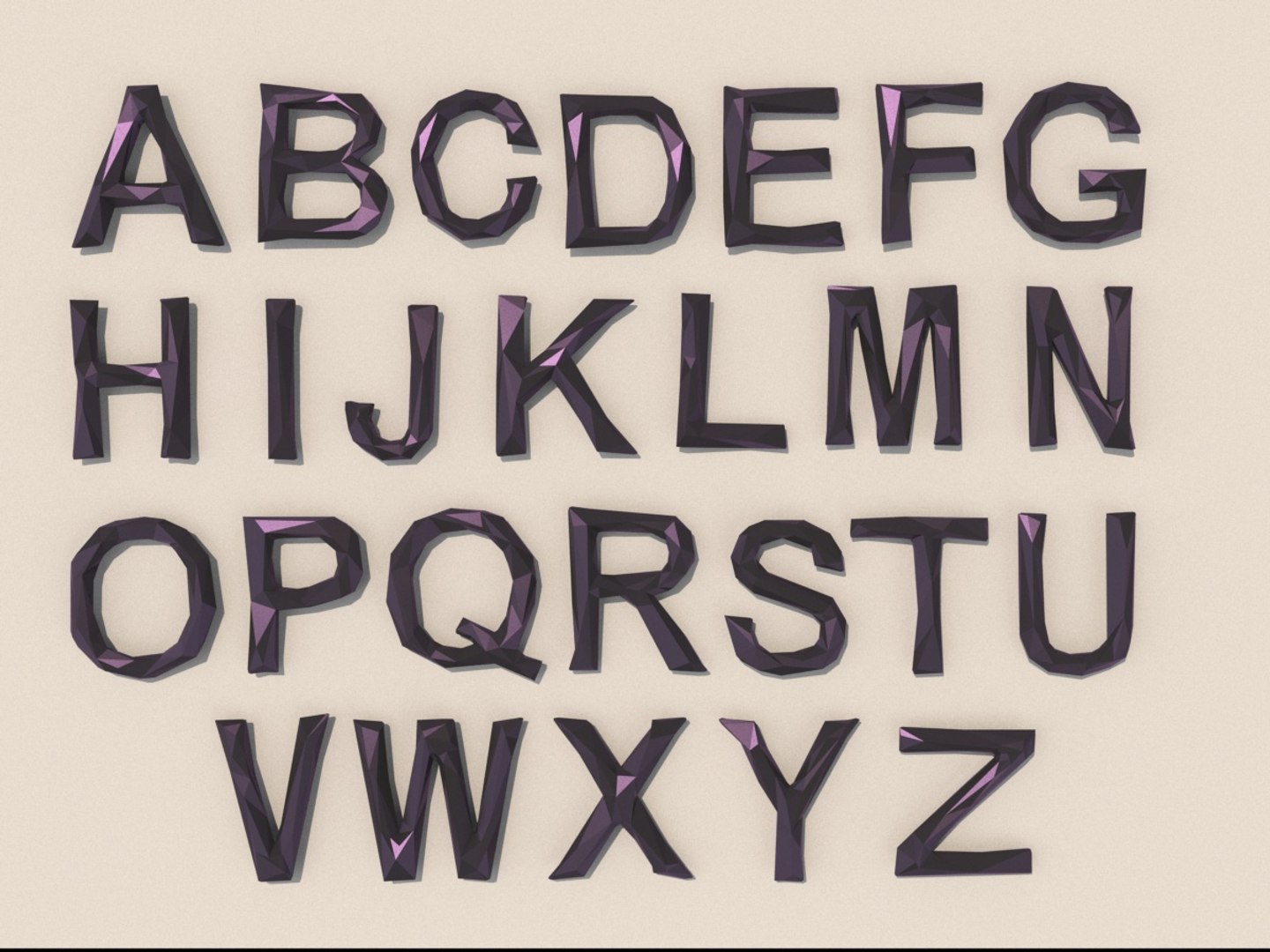 Alphabet 3d Model