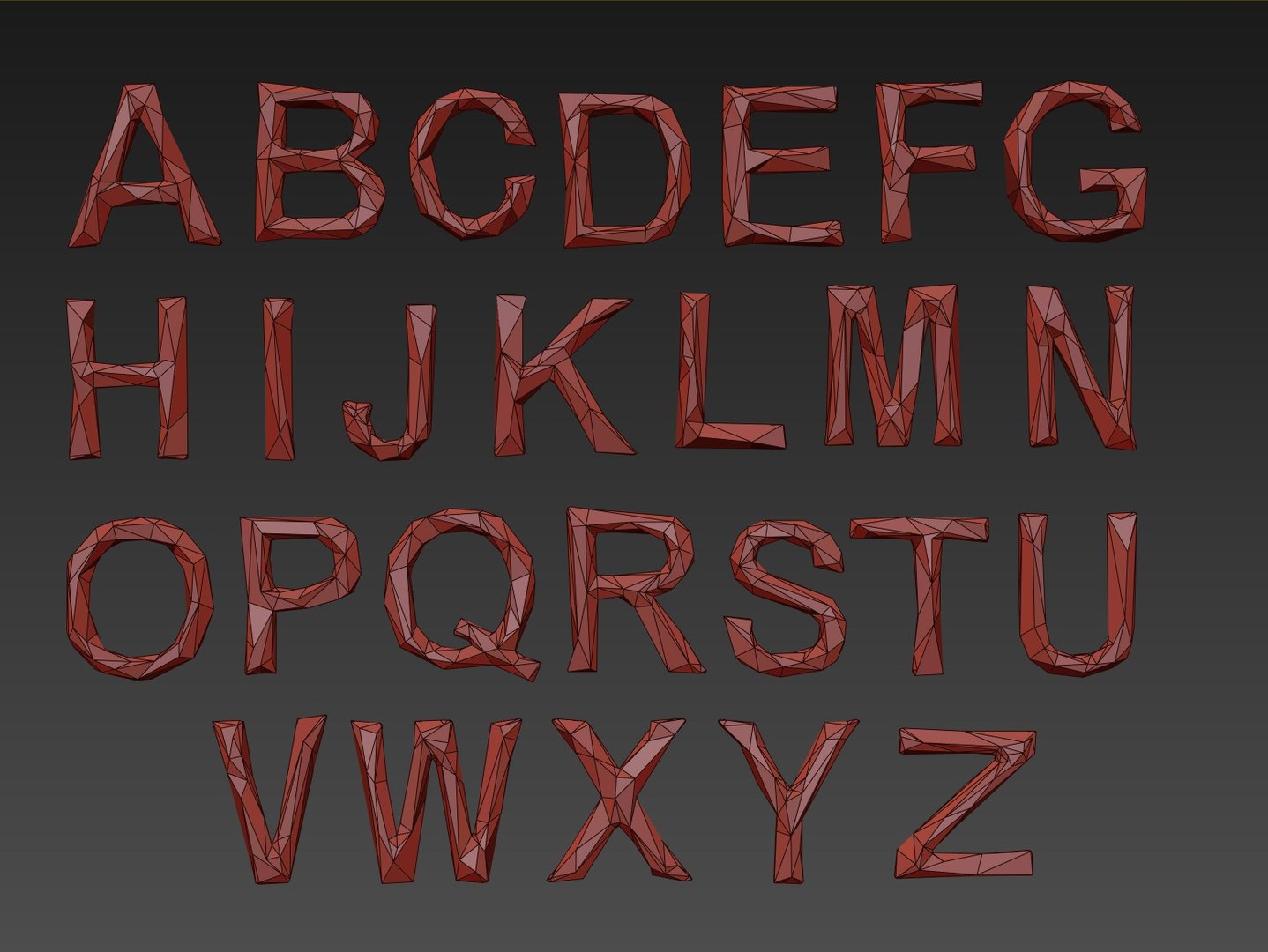 Alphabet 3d Model