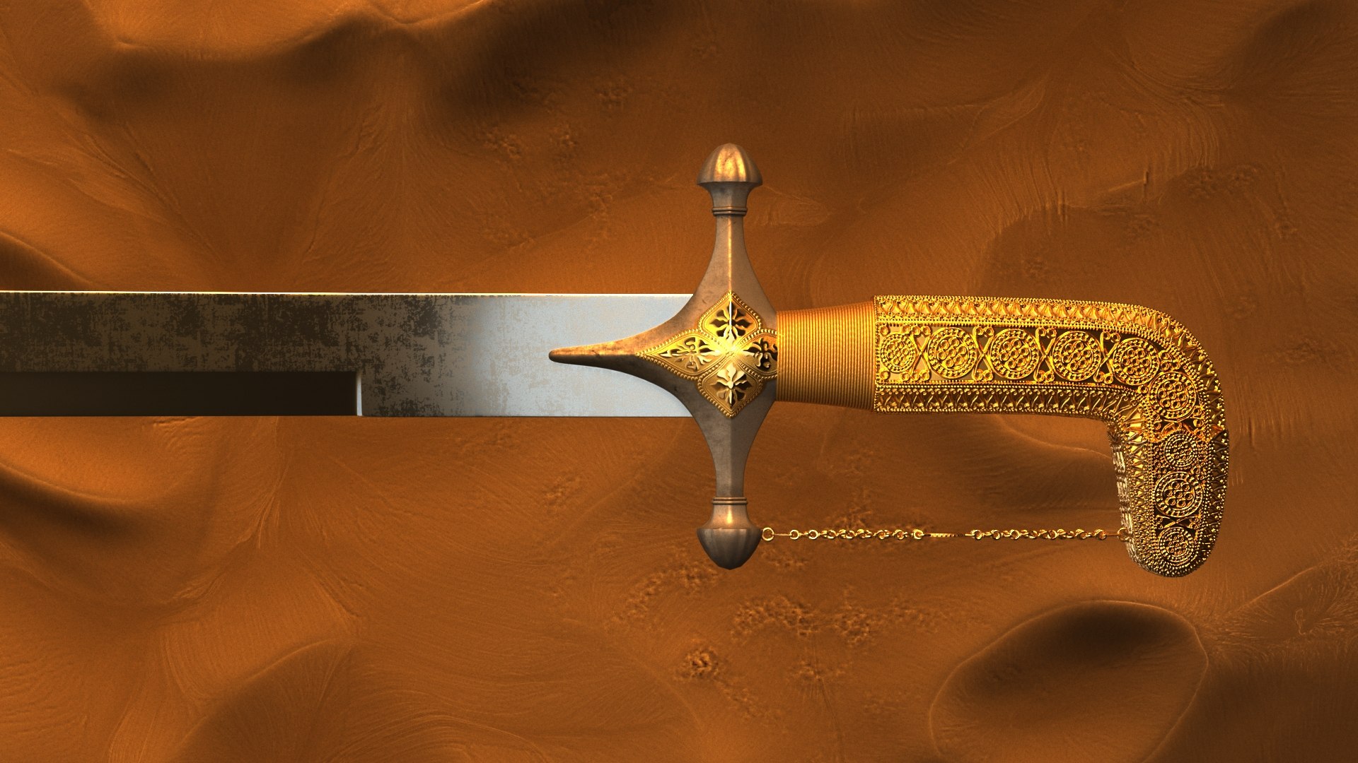 3D Arab Sword Model - TurboSquid 1631099