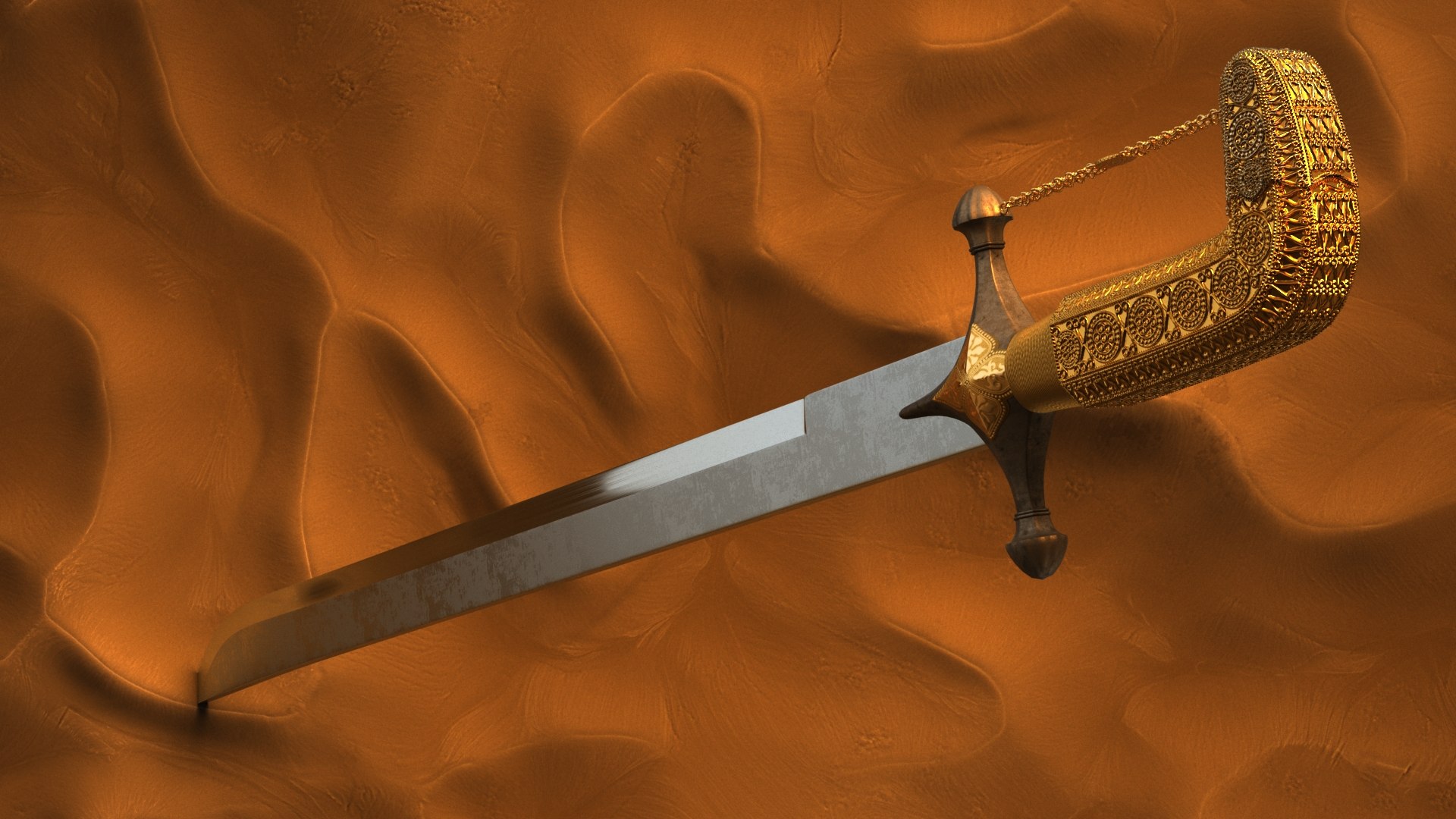3D Arab Sword Model - TurboSquid 1631099