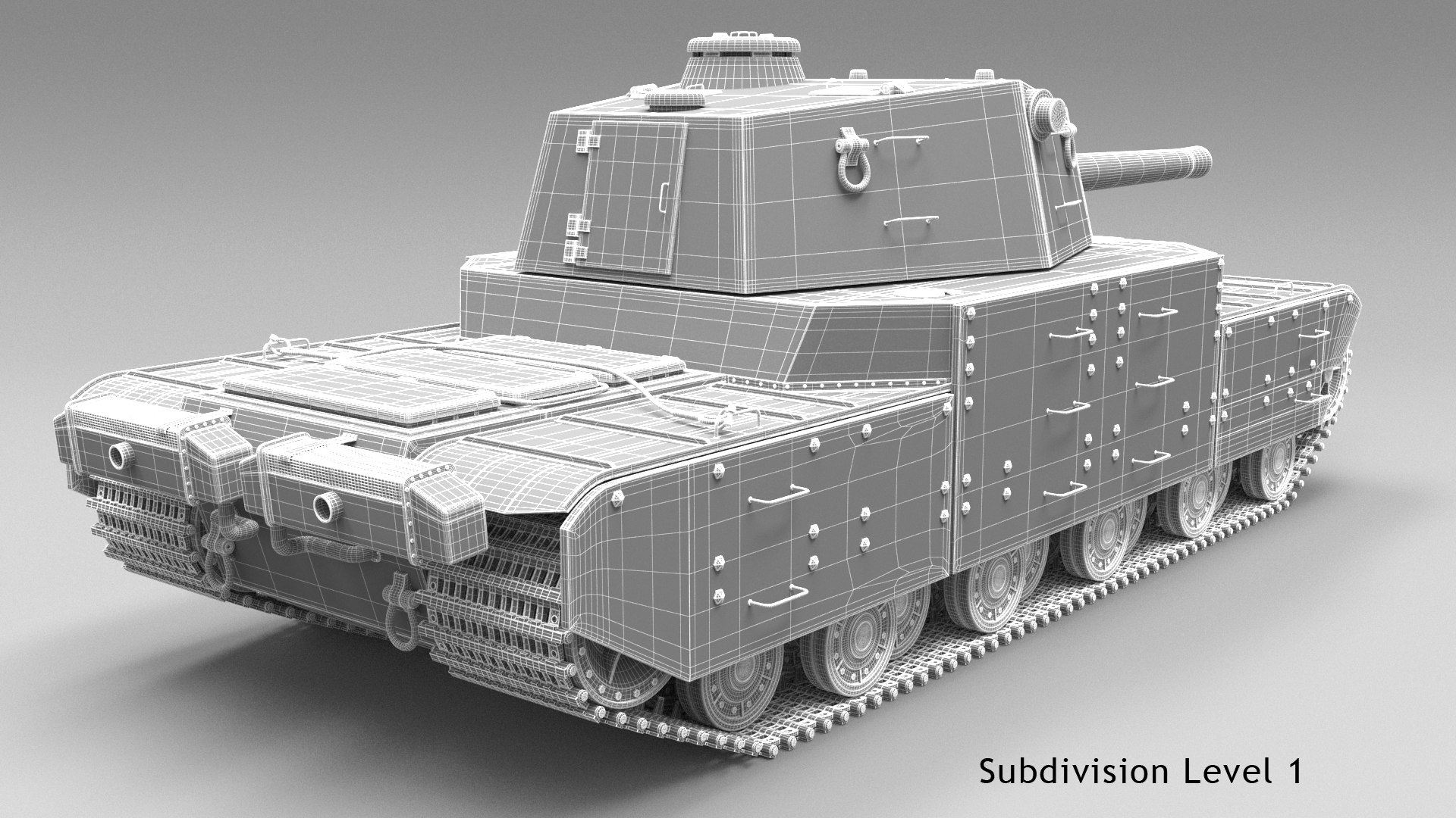 3D Type 2605 Super Heavy Model - TurboSquid 1511532