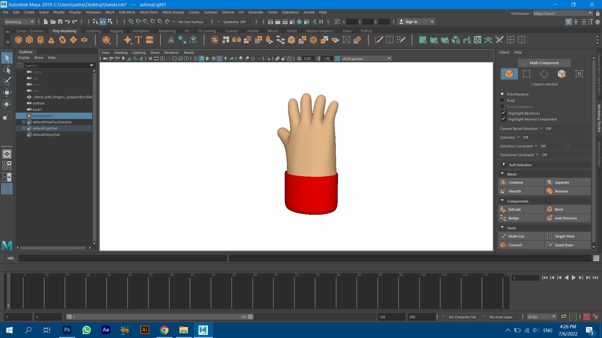 3D Model Cartoon Hand Illustration - TurboSquid 1924725
