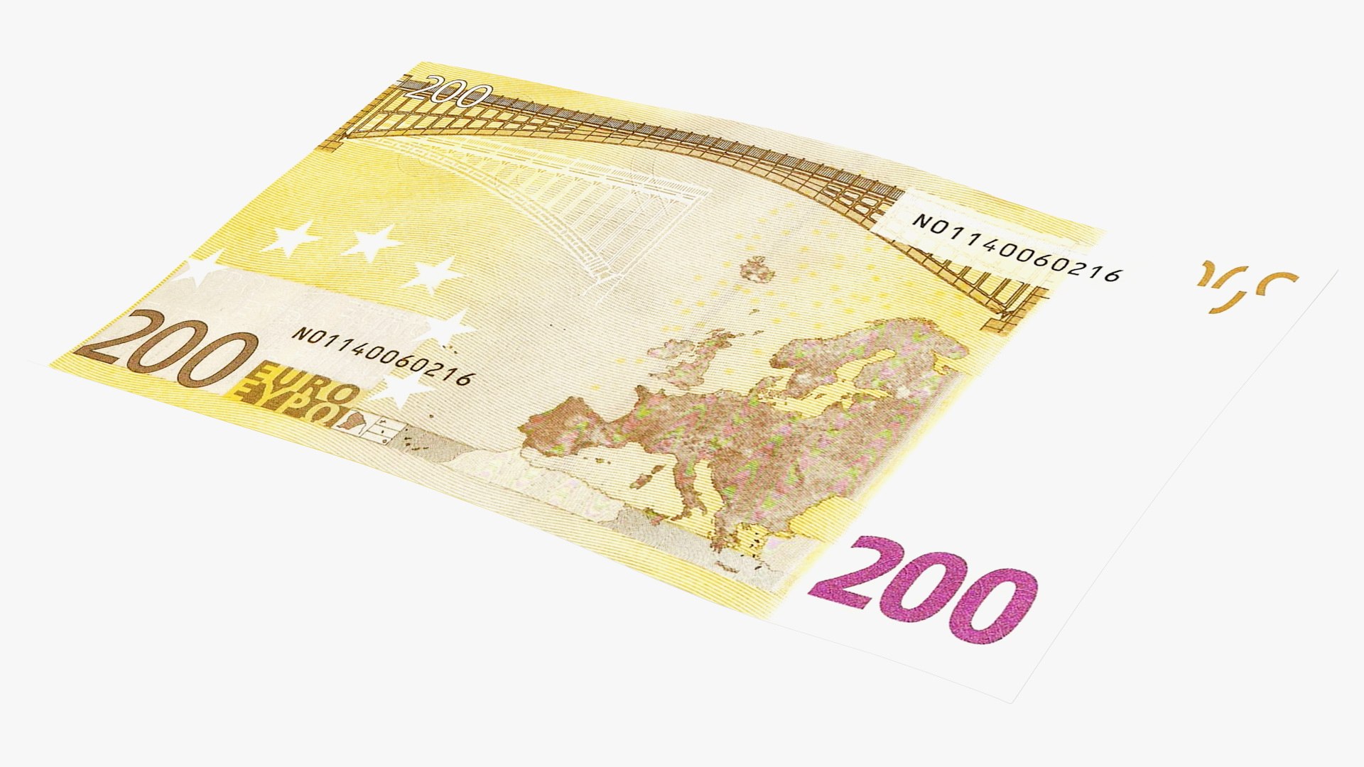 Paper Banknotes Euro 200 3D Model - TurboSquid 1443427