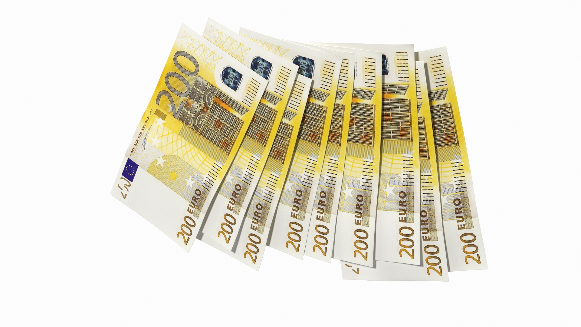 Paper Banknotes Euro 200 3D Model - TurboSquid 1443427