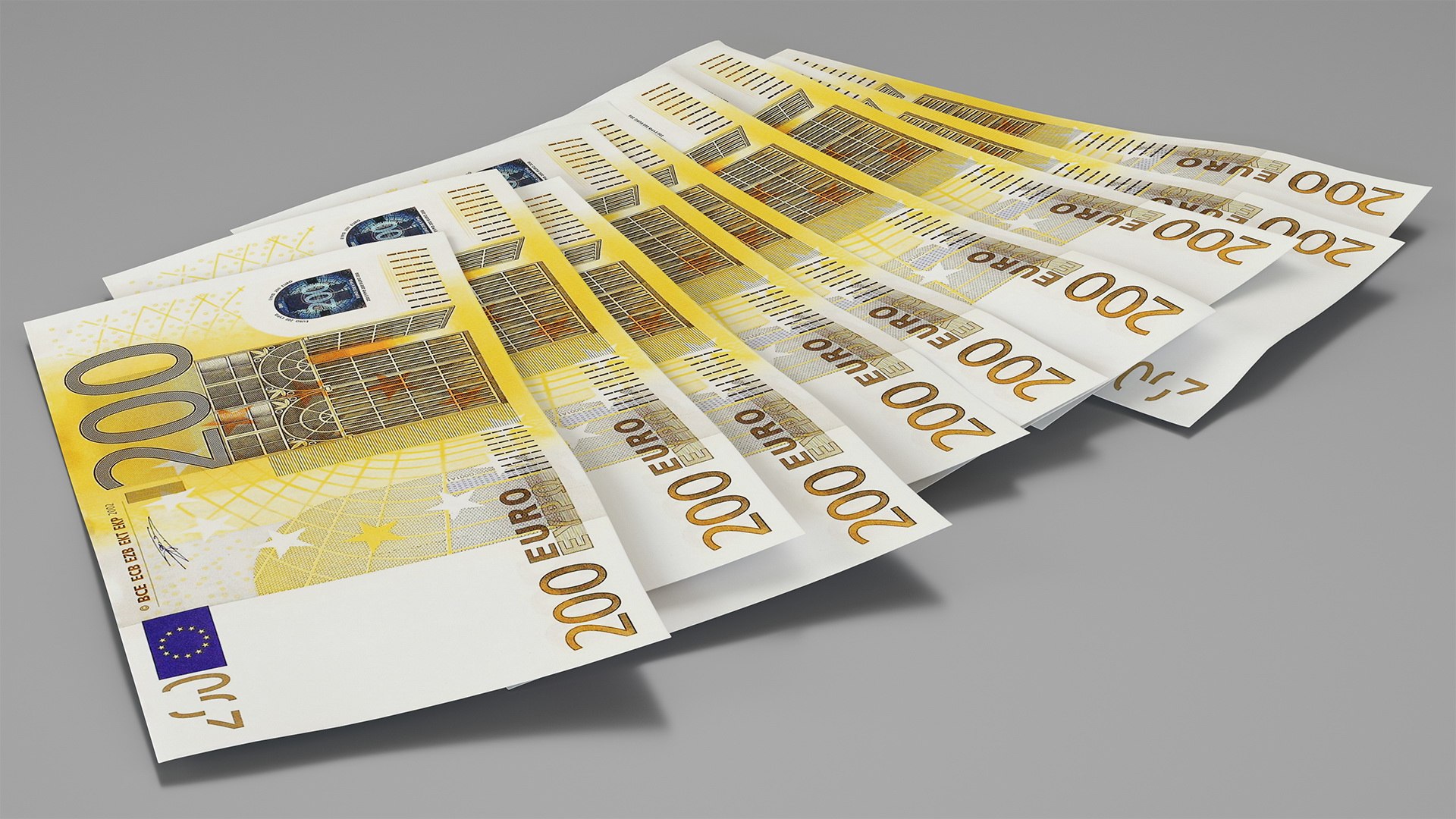 Paper Banknotes Euro 200 3D Model - TurboSquid 1443427