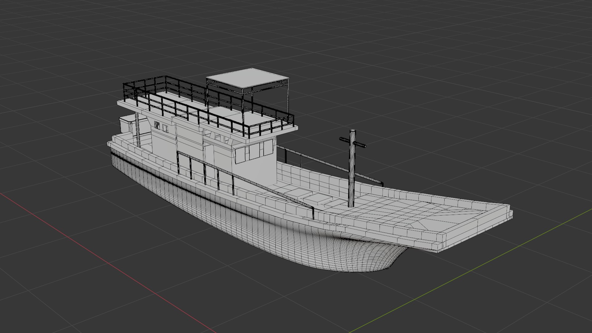 3D Model Huhate Fishing Boat - TurboSquid 2419386