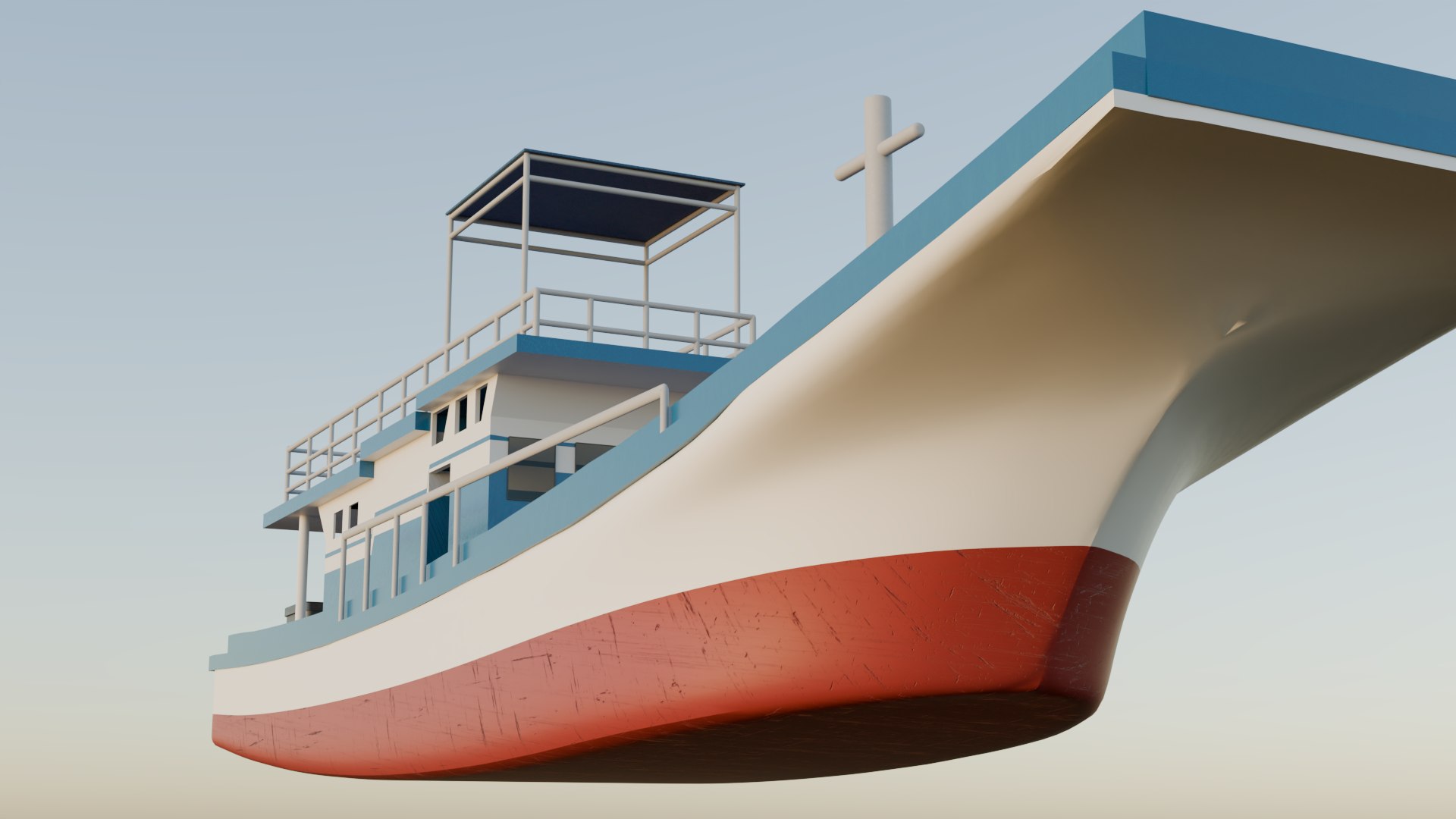 3D Model Huhate Fishing Boat - TurboSquid 2419386