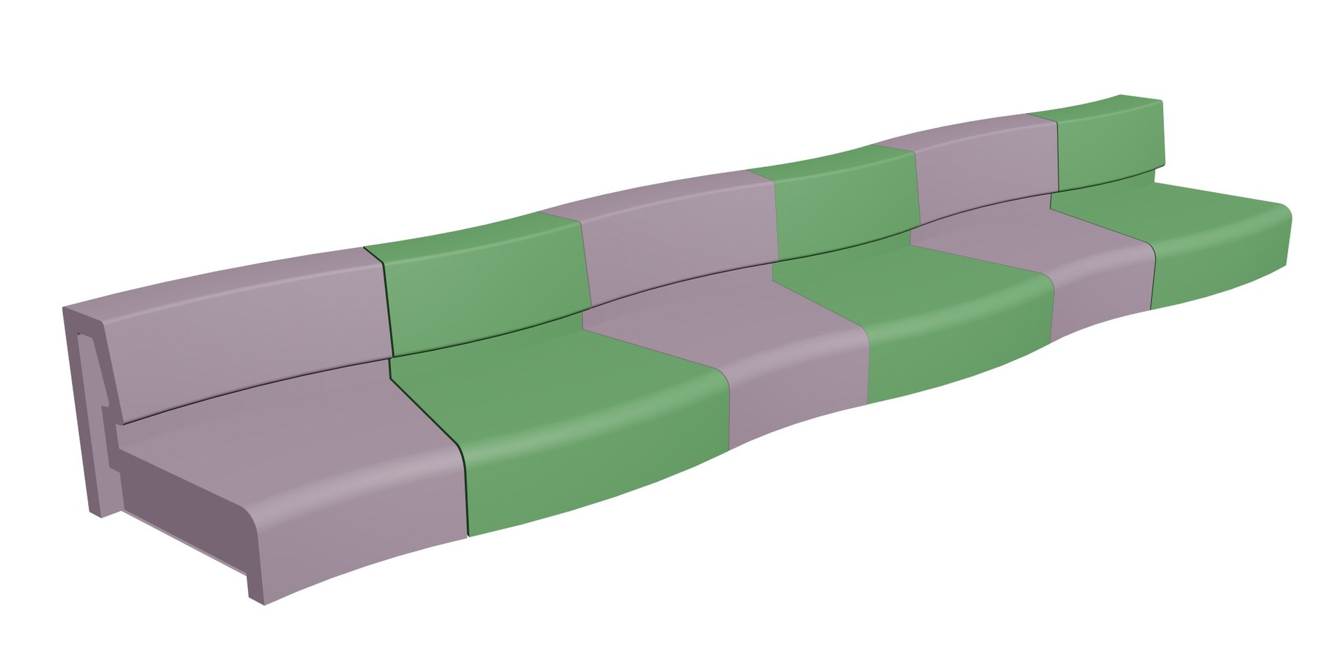 Free 3D Sofa Curved - TurboSquid 1218619