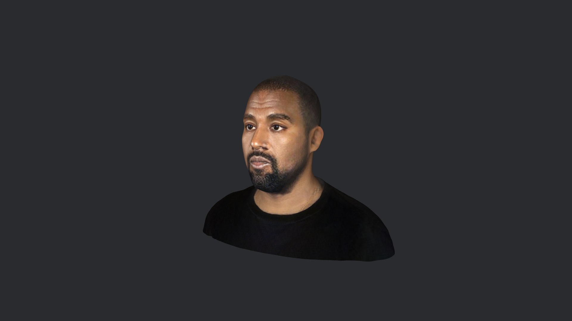 Kanye West 2- Realistic Bust Head Ready 3d Model 3D - TurboSquid 2235627